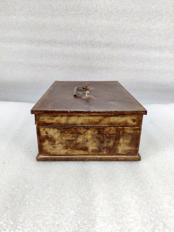 Antique Iron Box Old Hand Forged 3 Compartment Tribal… - Gem