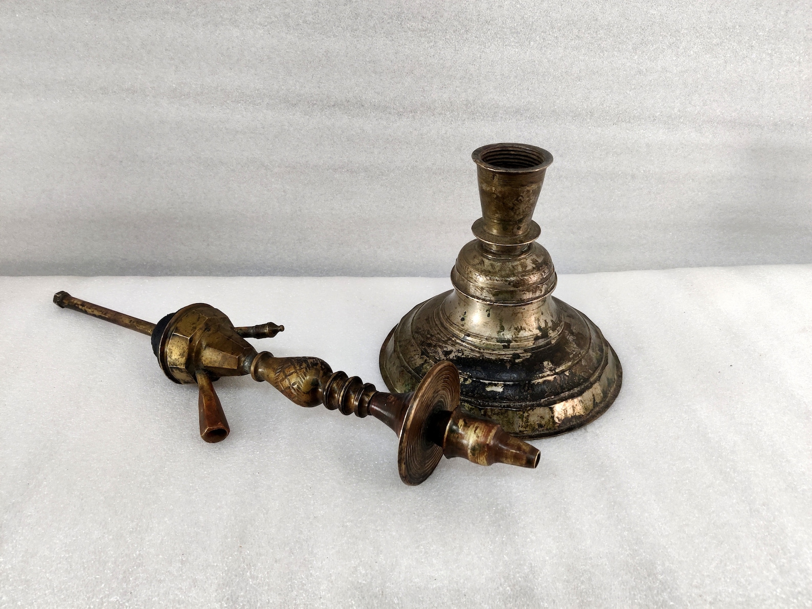 Antique Rare Islamic Mughal Hookah Brass Hand Carved Chillum Hookah ...