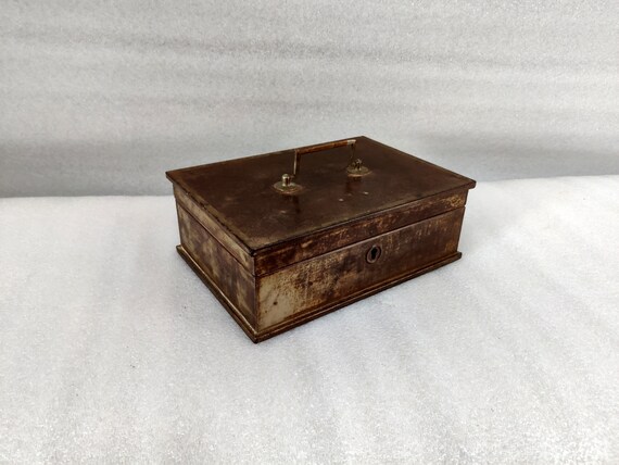 Antique Iron Box Old Hand Forged 3 Compartment Tribal… - Gem