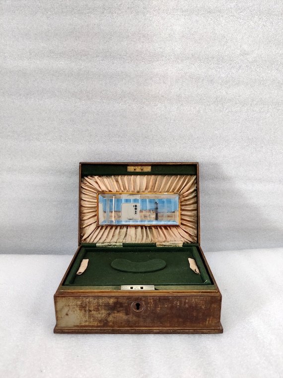 Antique Iron Box Old Hand Forged 3 Compartment Tribal… - Gem