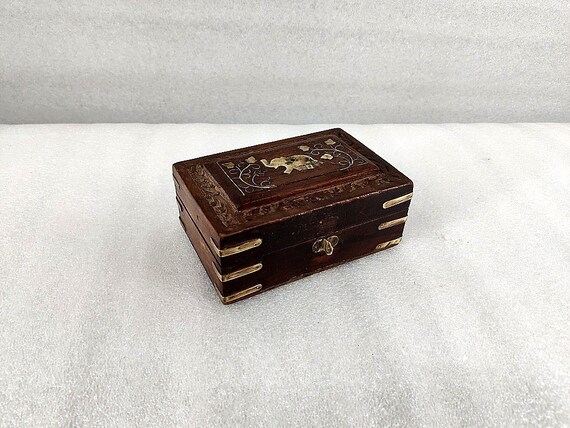 Antique Rare Wooden Islamic Mughal Jewelry Box Old Ha… - Gem