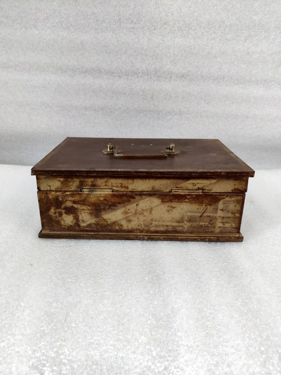 Antique Iron Box Old Hand Forged 3 Compartment Tribal… - Gem