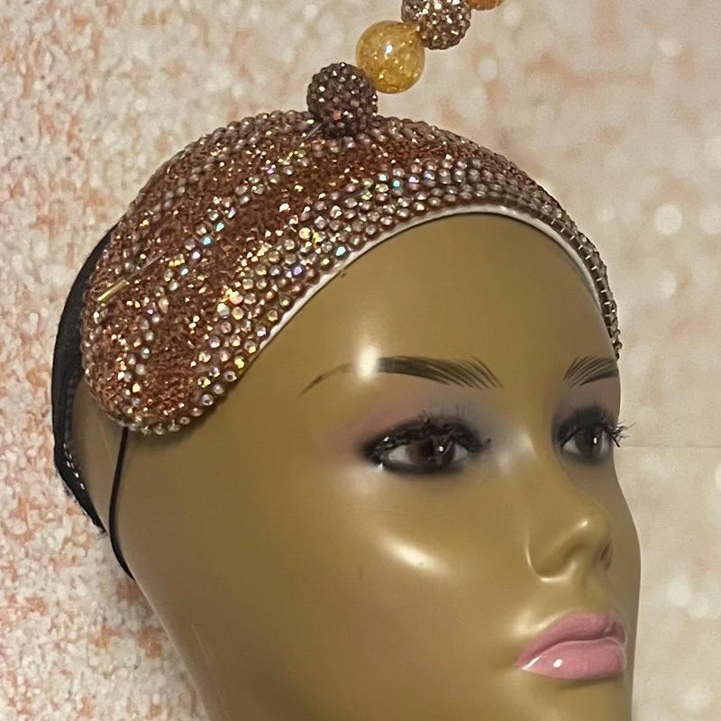 Gold Bling Fascinator - Etsy