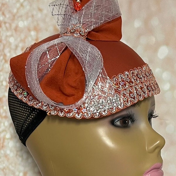 Orange Fascinator - Etsy