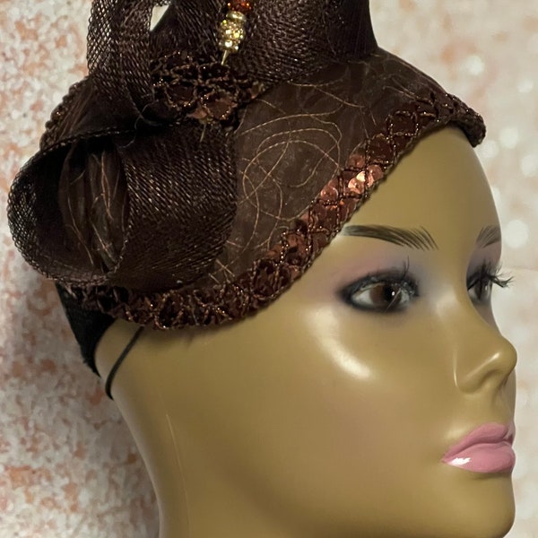Brown Fascinator - Etsy
