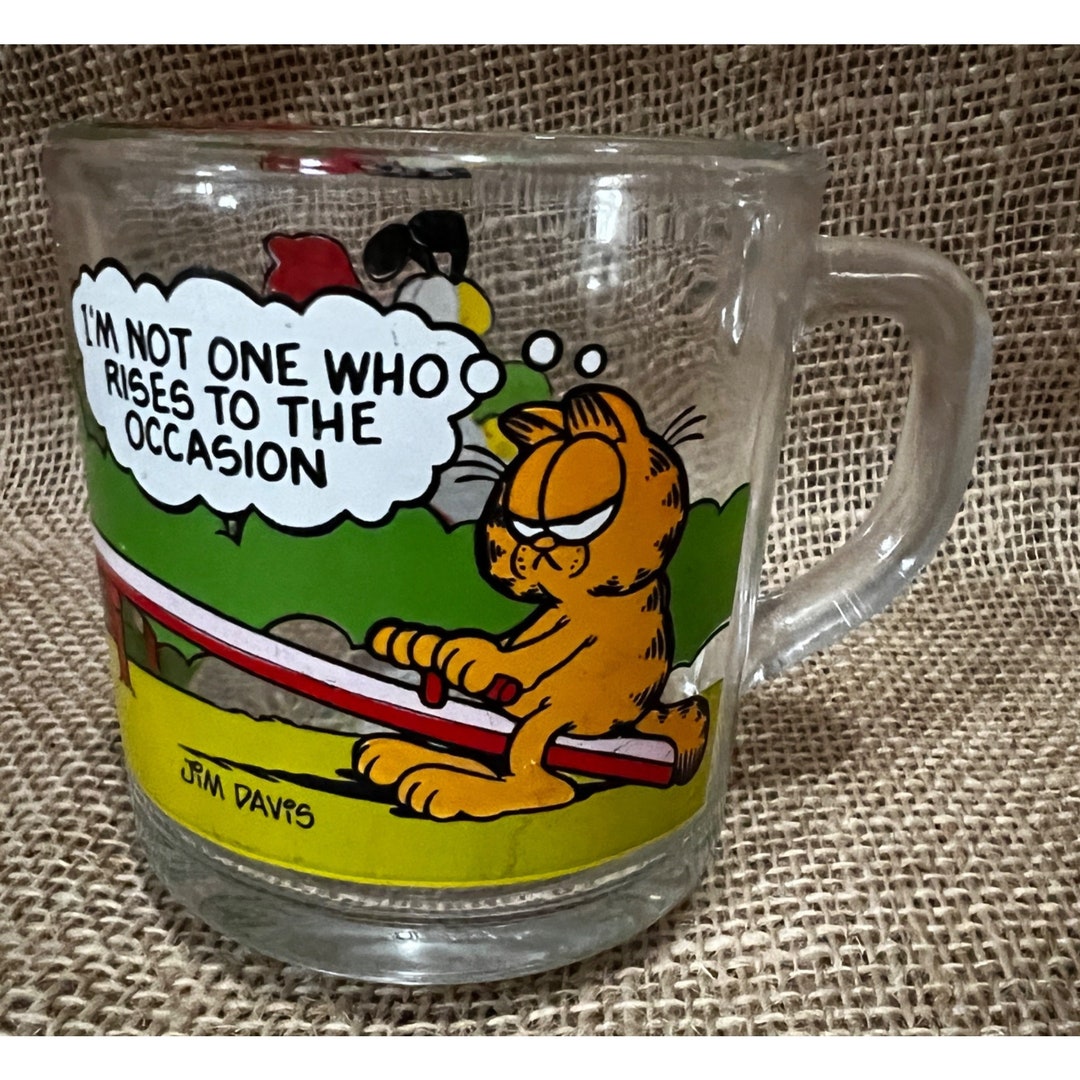 Vintage 1980 Mcdonald's Garfield Drinking Glass With Handle Milo, Odie ...
