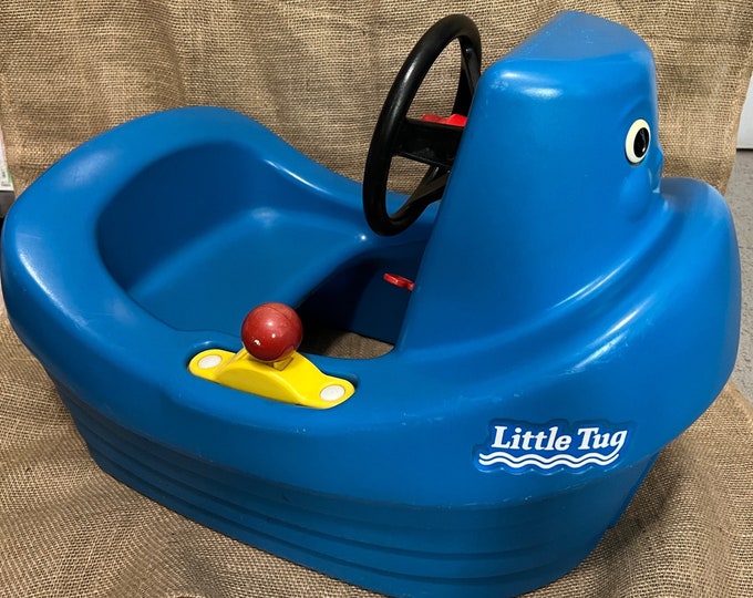 Vintage Little Tikes Little Tug Blue Tug Boat With Working Horn ...