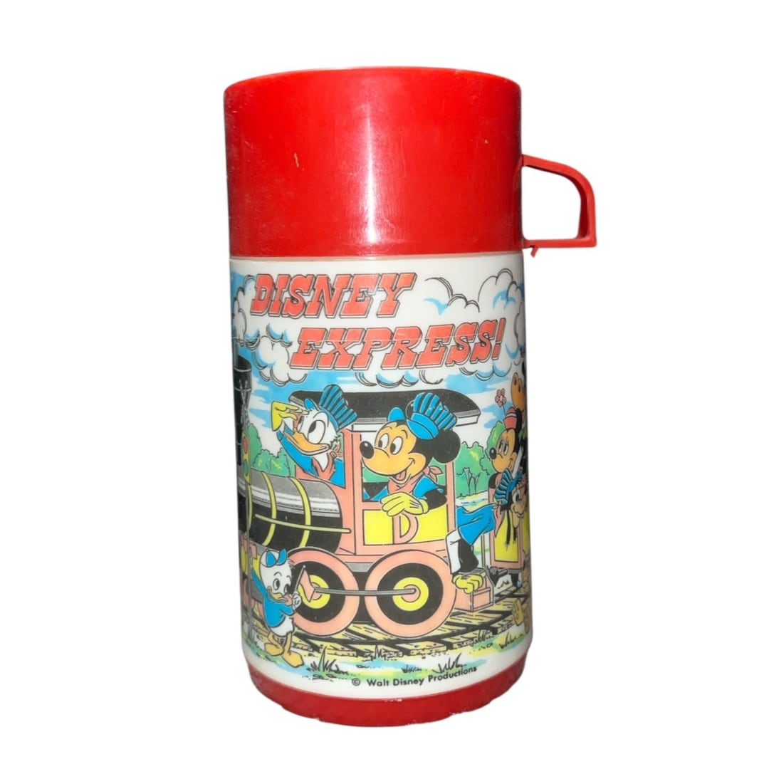 Vintage Aladdin Disney Express Thermos Bottle 1970s Mickey Mouse ...