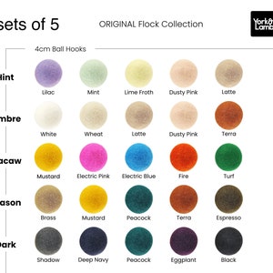 Wool Round Wall Hook in 42 Colors, Wood Hook, Modern Coat Rack, Hat ...