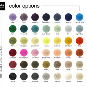 Wool Round Wall Hook in 42 Colors, Wood Hook, Modern Coat Rack, Hat ...