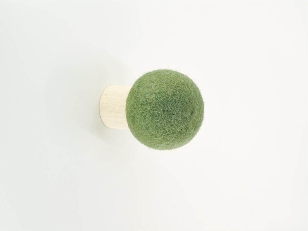 Fern Green Wall Hook; Decorative Wall Hook; Minimalist and Modern Wall ...