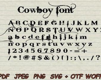 Printable Cowboy Alphabet - Etsy
