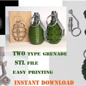 RGD-5 F-1 Grenade STL File 3d Printer Stl File Figure 3D Models Stl ...