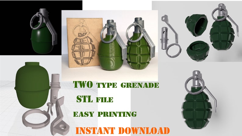 RGD-5 F-1 Grenade STL File 3d Printer Stl File (Instant Download) - Etsy