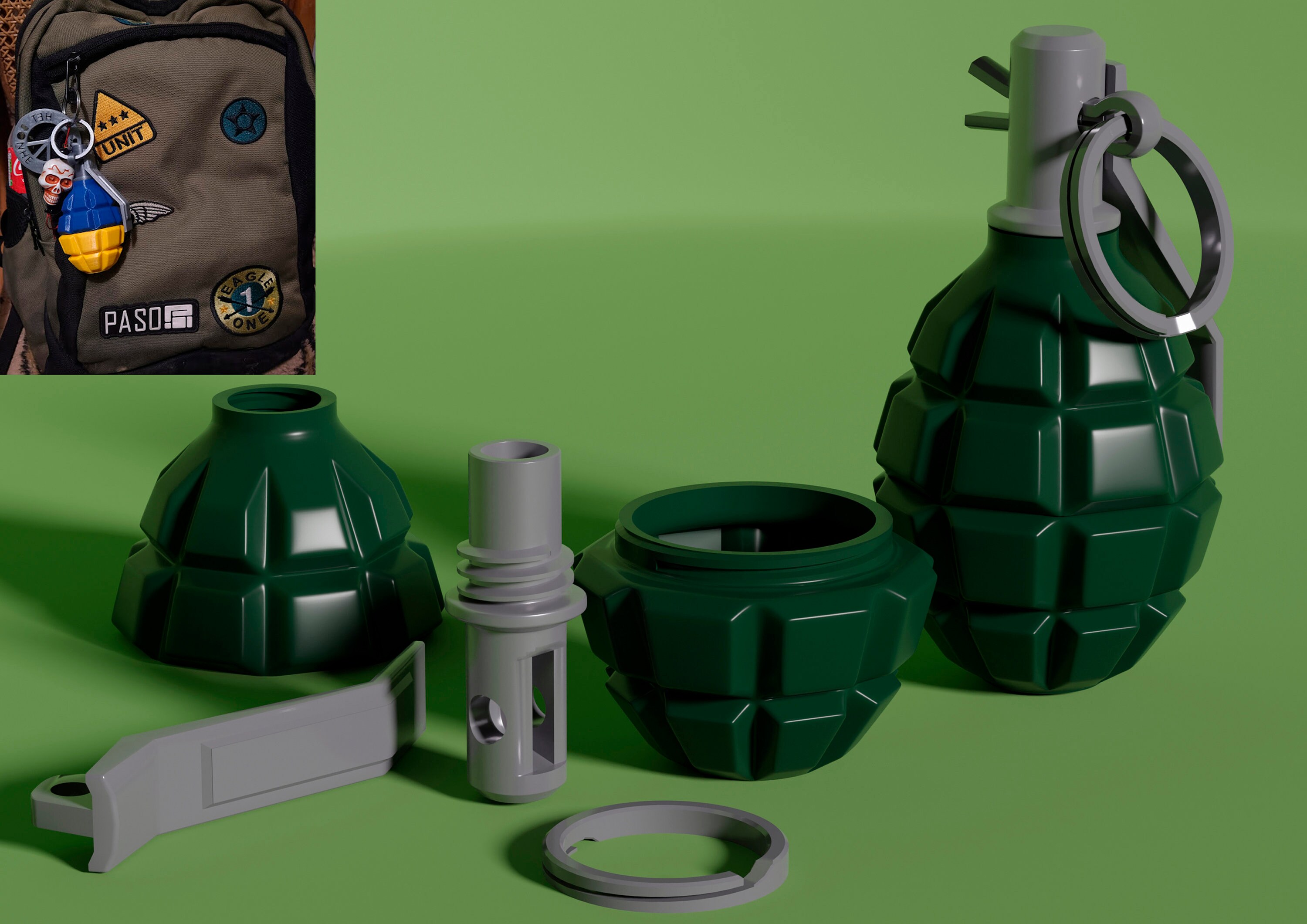 F-1 Grenade STL File 3d Printer Stl File Figure Stl 3D Models - Etsy