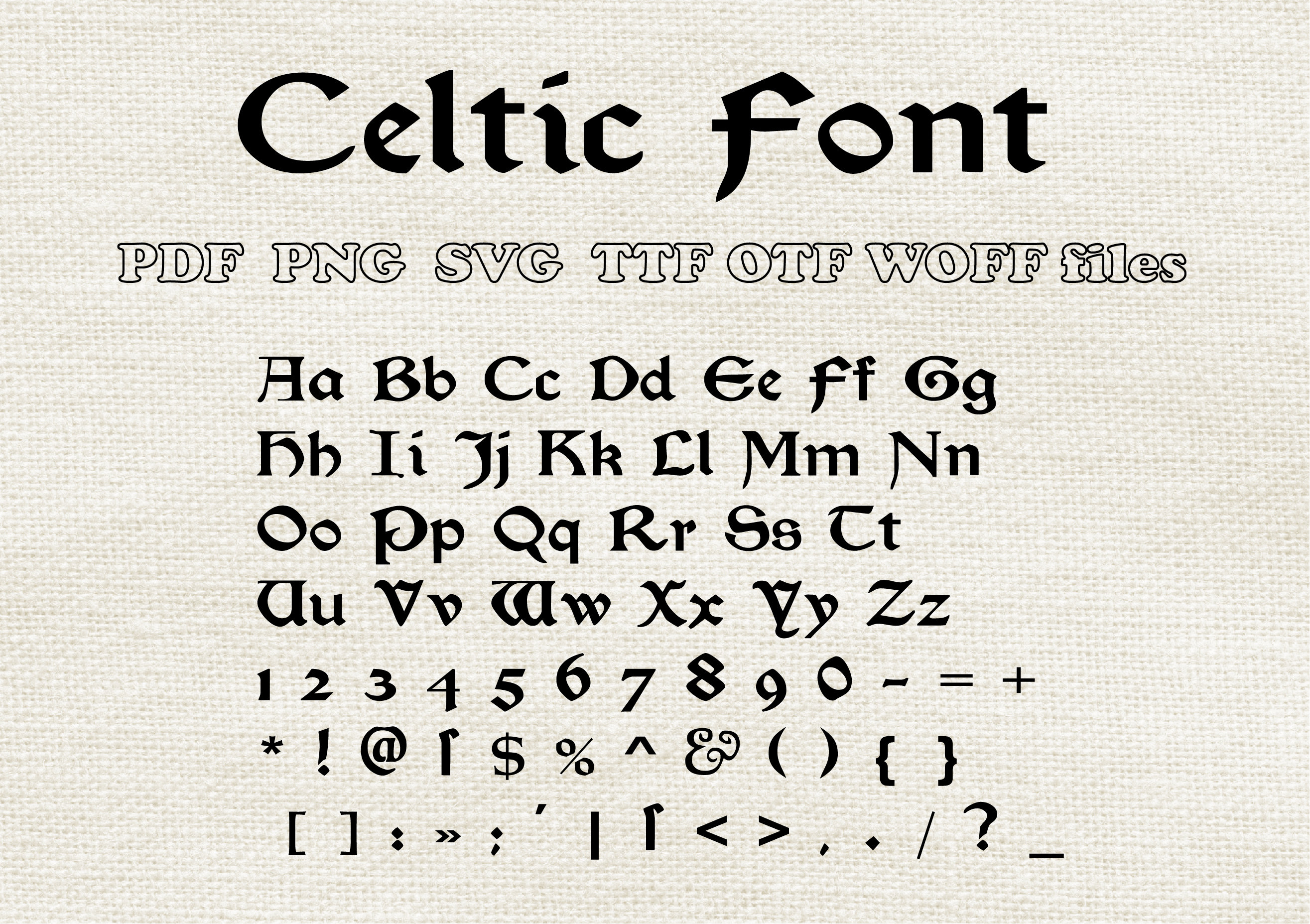 2 Celtic Alphabet Old Celtic Font Otf Installation Files Svg - Etsy