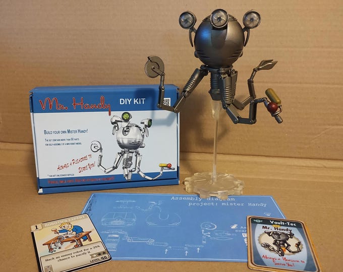DIY Model Fan Art Replica Robot Mr. Handy From the Fallout Game. A Gift ...