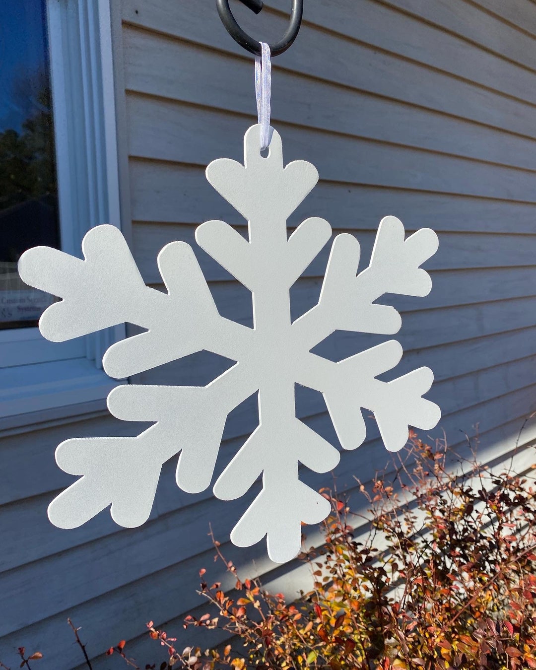 Metal Snowflake Hanging Outdoor, Wall Indoor Snowflake, Winter, Home ...