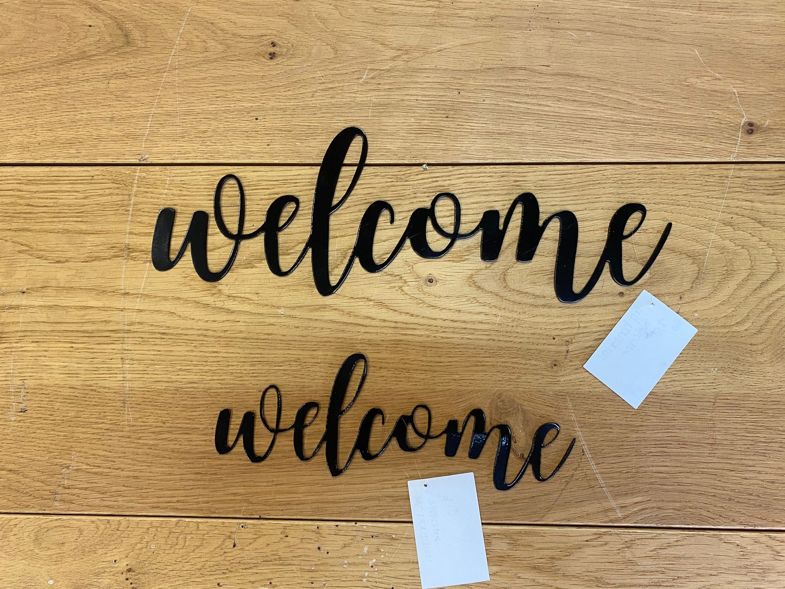 Metal Horizontal Welcome sign Home Garage shop Decor family | Etsy