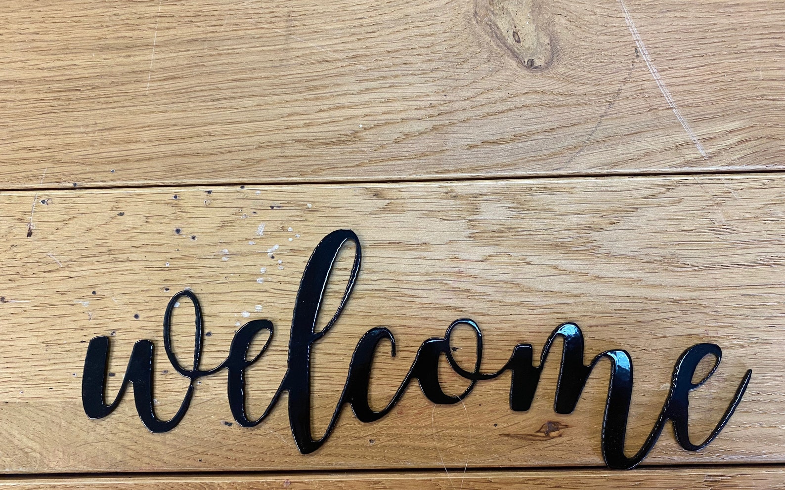 Metal Horizontal Welcome sign Home Garage shop Decor family | Etsy