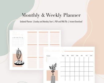 Printable Weekly Planner Aesthetic Weekly Planner Printable - Etsy