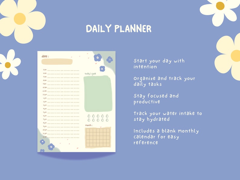 Cute Pastel Printable Planner | Monthly Planner, Weekly Planner, Daily ...