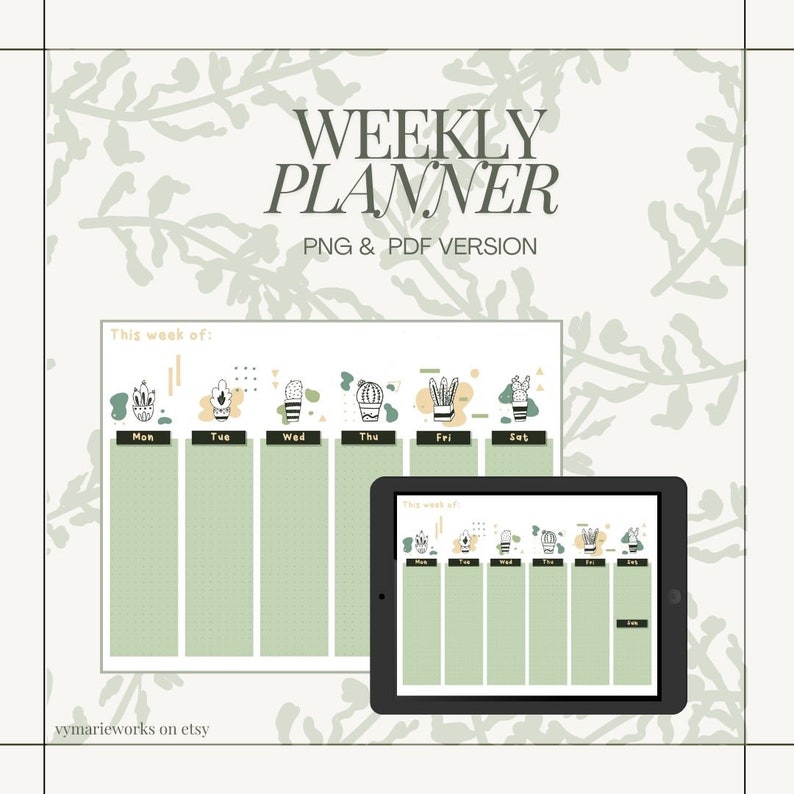 Weekly Planner Bundle + Habit Tracker | Printable Planner for ...