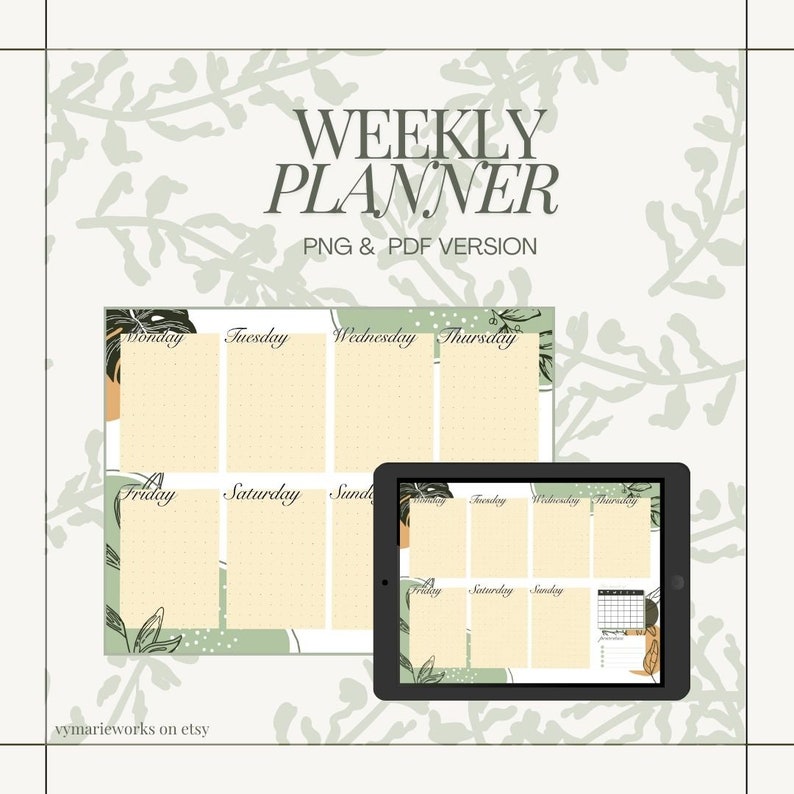 Weekly Planner Bundle + Habit Tracker | Printable Planner for ...