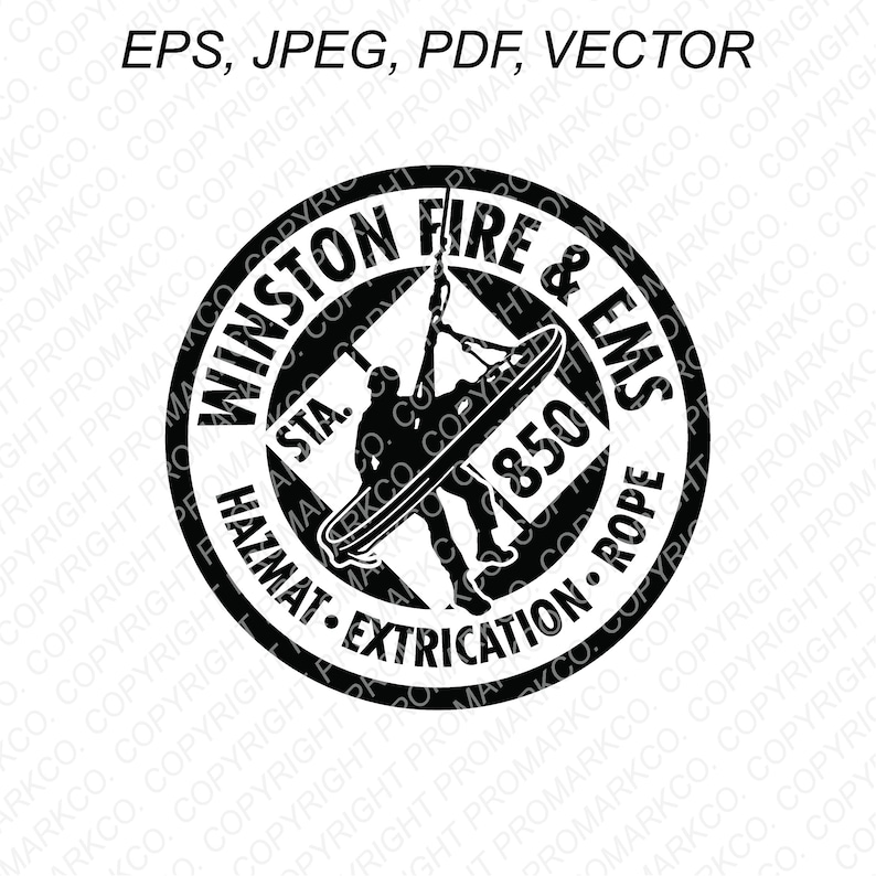 Fire, Rescue, Rope Rescue, Hazmat, Vector Graphic for Vinyl Cutting and ...
