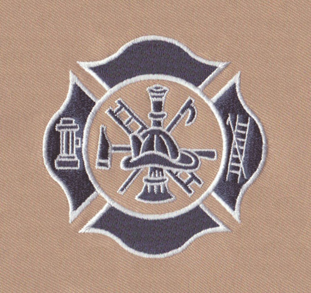 3" X 3" Maltese Cross Embroidery File for Fire Department, Rescue, EMS ...