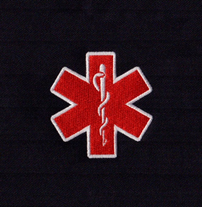 2.35" X 2.3" Star of Life Embroidery File for Fire, Rescue, EMS, EMT ...