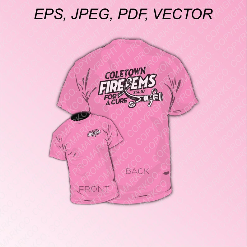 Breast Cancer Awareness Ribbon, Fire, Rescue, EMS, Vector Graphic for ...