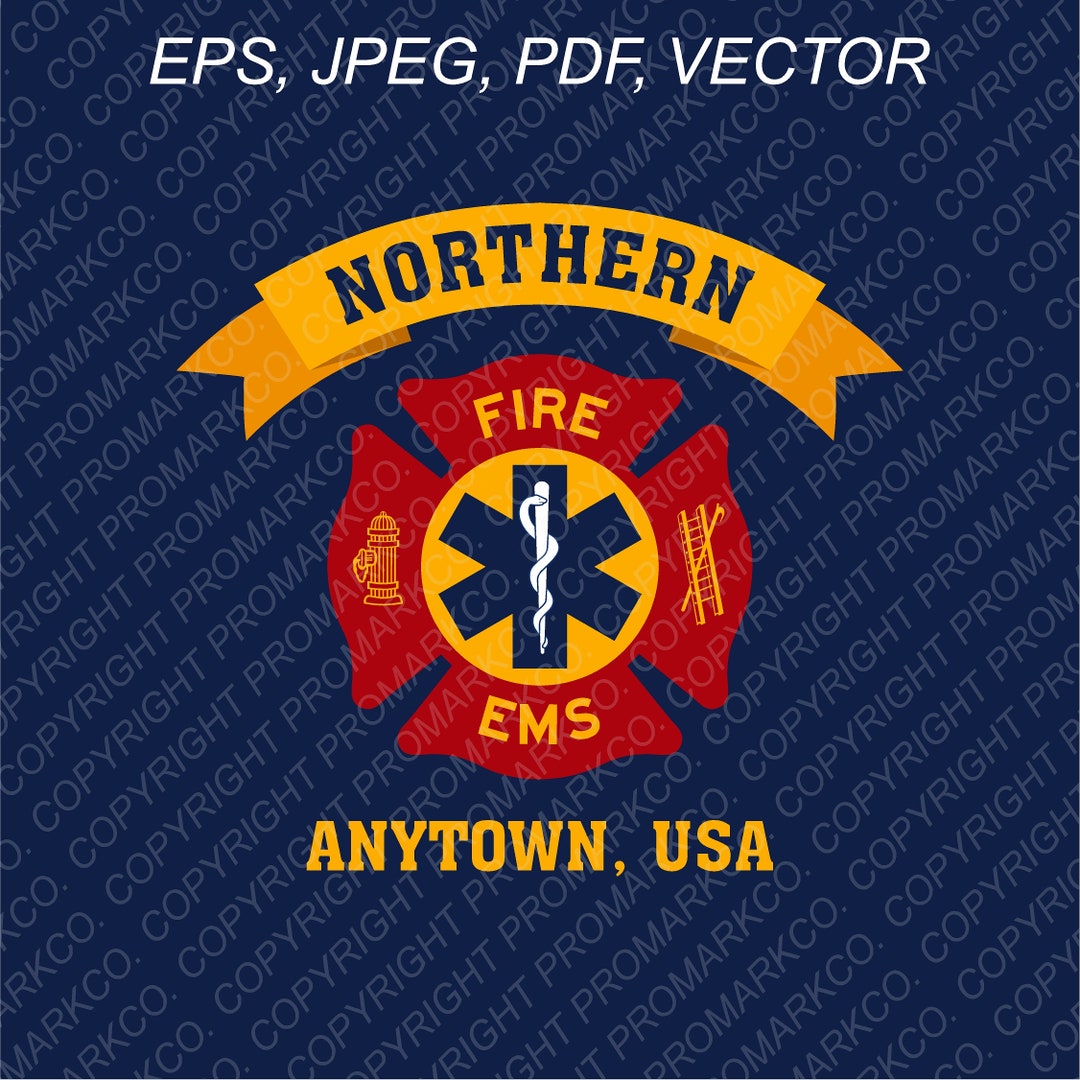 Fire, Rescue, and EMS Vector Graphic for Decals, Vinyl Cutting, and ...
