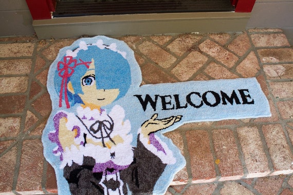 Re:zero Rem Hand-tufted Welcome Rug - Etsy