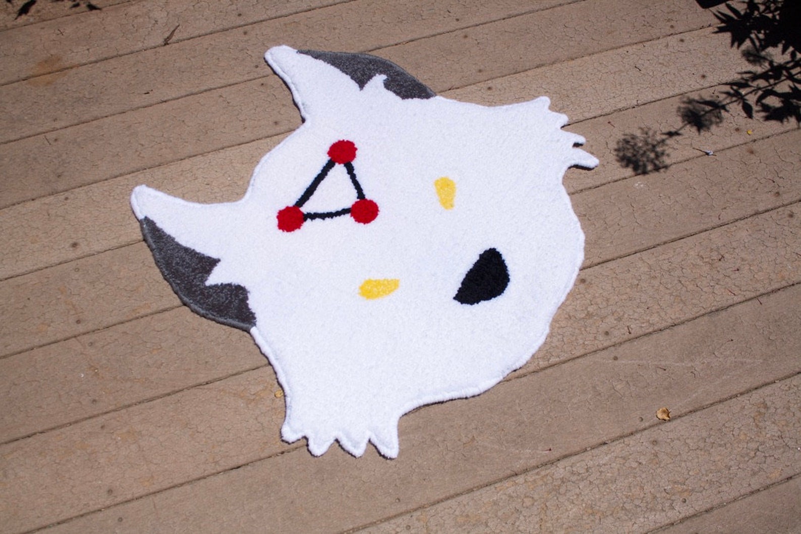White Shikigami Divine Demon Dog Hand-tufted Rug - Etsy