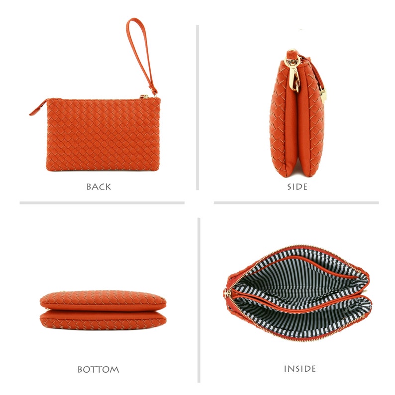 Multi Compartments Woven Crossbody Bag With Adjustable - Etsy