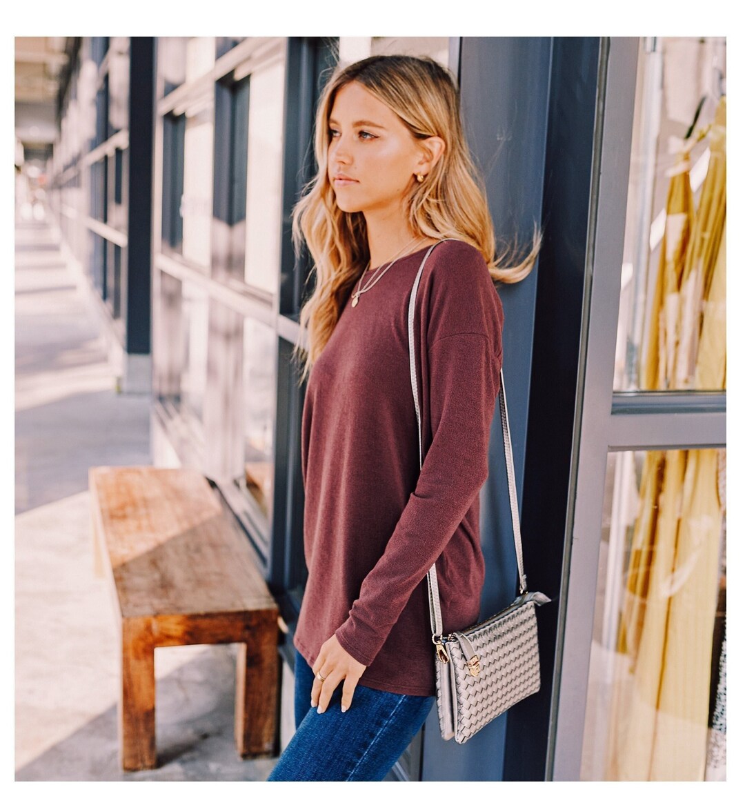 Multi Compartments Woven Crossbody Bag With Adjustable Shoulder Strap ...