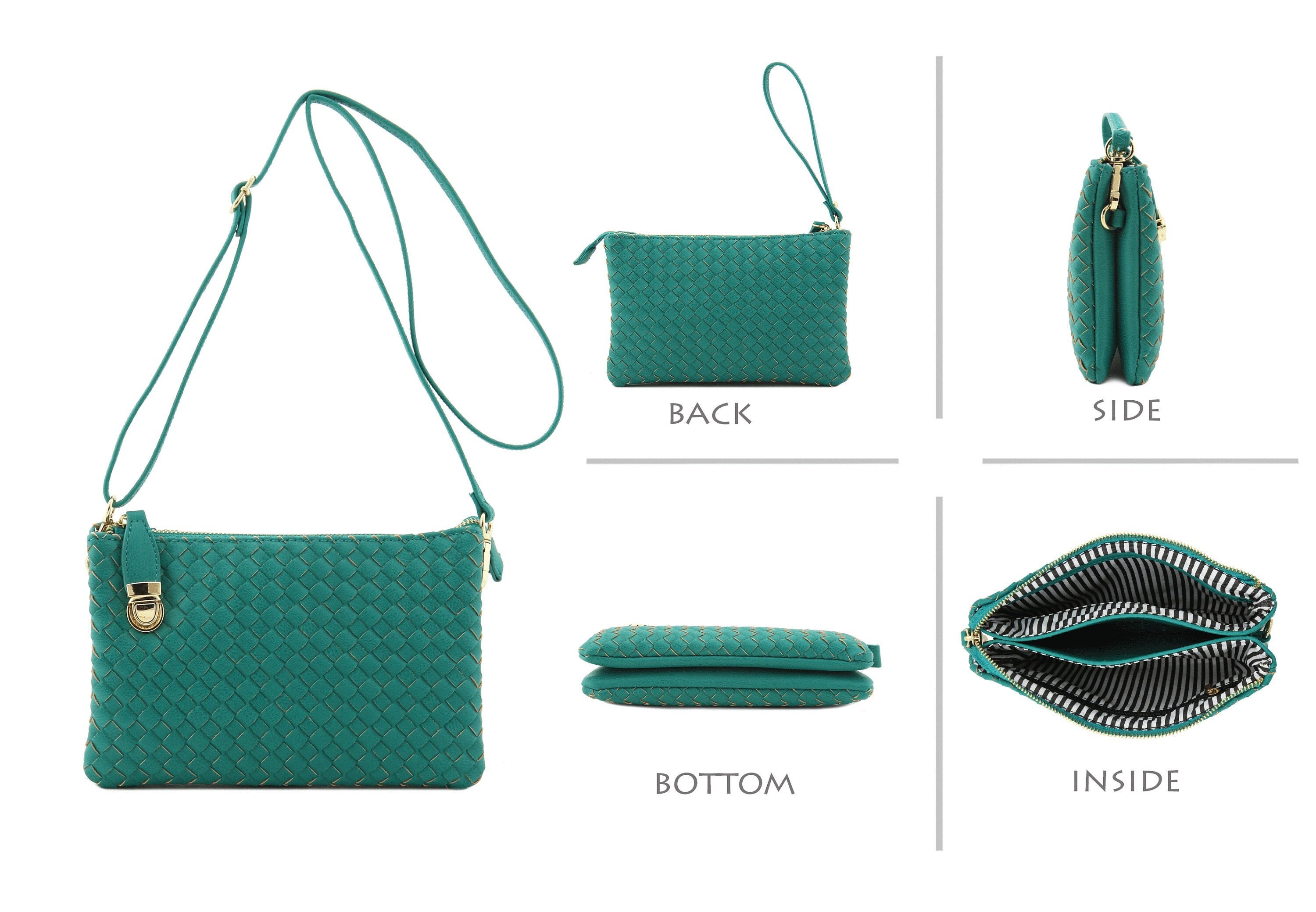 Fashion Woven Three Compartments Crossbody Bag Everyday Purse - Etsy