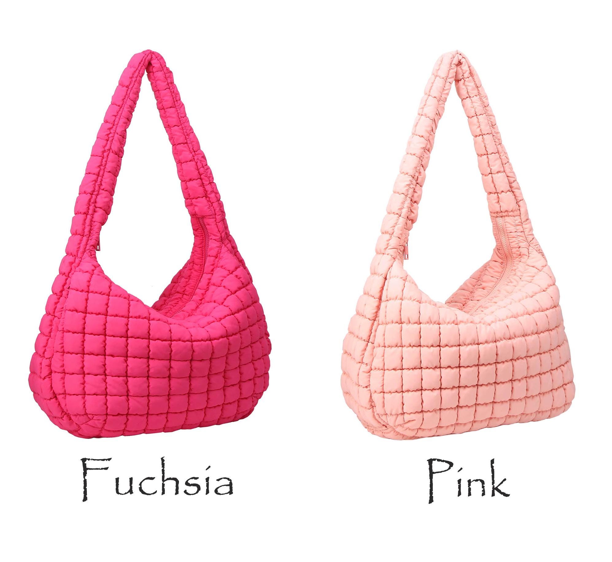 Quilted Cloud Bag: Luxury Padded Nylon Shoulder & Crossbody-large Size ...