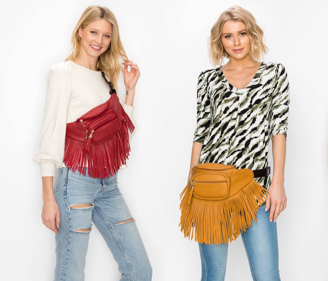 Fringe Tassel Fanny Pack: Multi-zipper Festival Waist Bag - Etsy