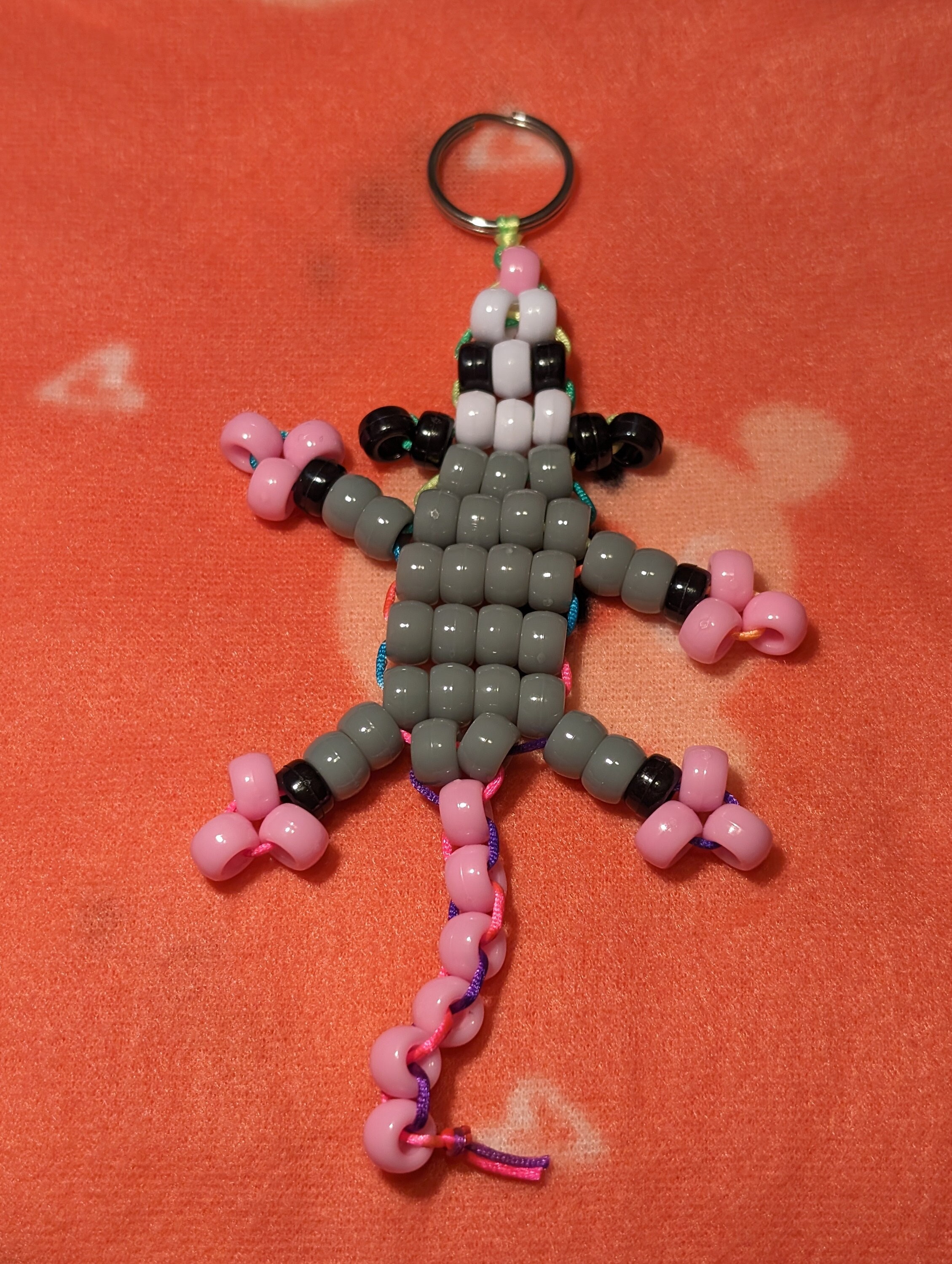 Opossum Bead Buddy | Beaded Opossum Keychain - Etsy
