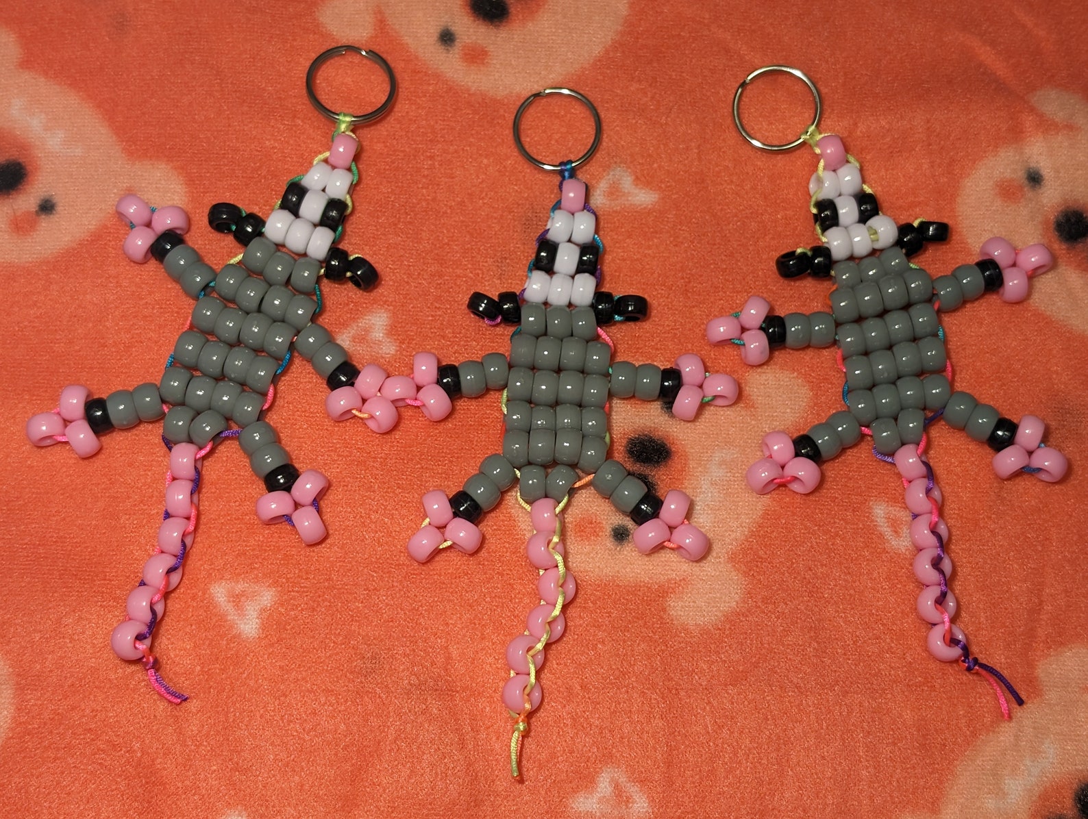 Opossum Bead Buddy | Beaded Opossum Keychain - Etsy