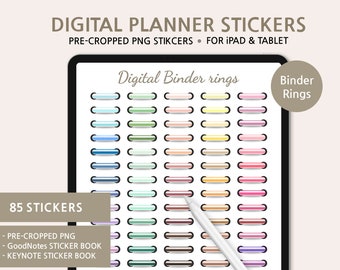 Digital Planner Binder Rings, iPad Ring Stickers - Etsy