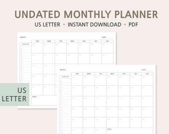 Us Letter Horizontal - Etsy