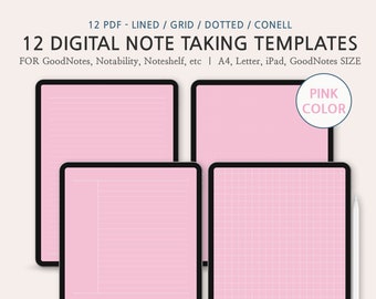 Goodnotes Template Pink - Etsy