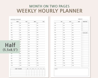 Printable Planner Pages 5.5x8 - Etsy