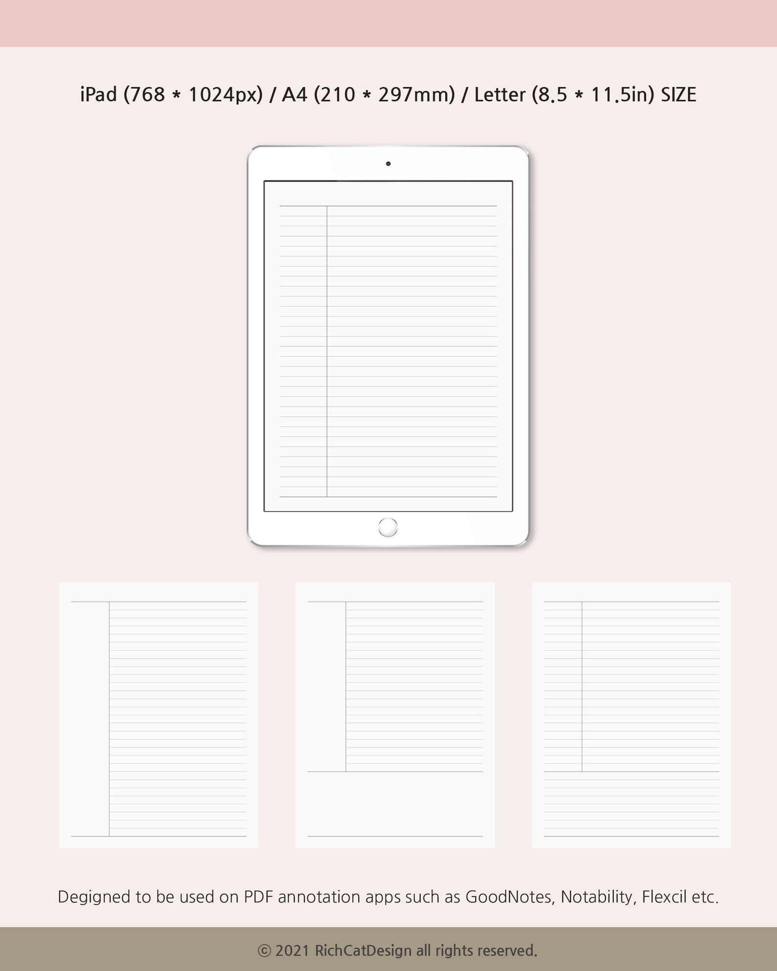 Goodnotes Template, Digital Note Taking Template, Basic Note Bundle ...
