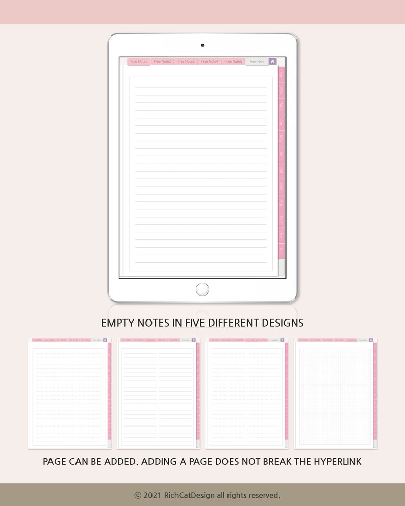 Digital Weekly Planner, Pink Digital Planner, Weekly Planner, Goodnotes ...