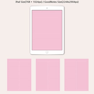 Goodnotes Template Pink, Basic Note Bundle, Pink Digital Note Taking ...