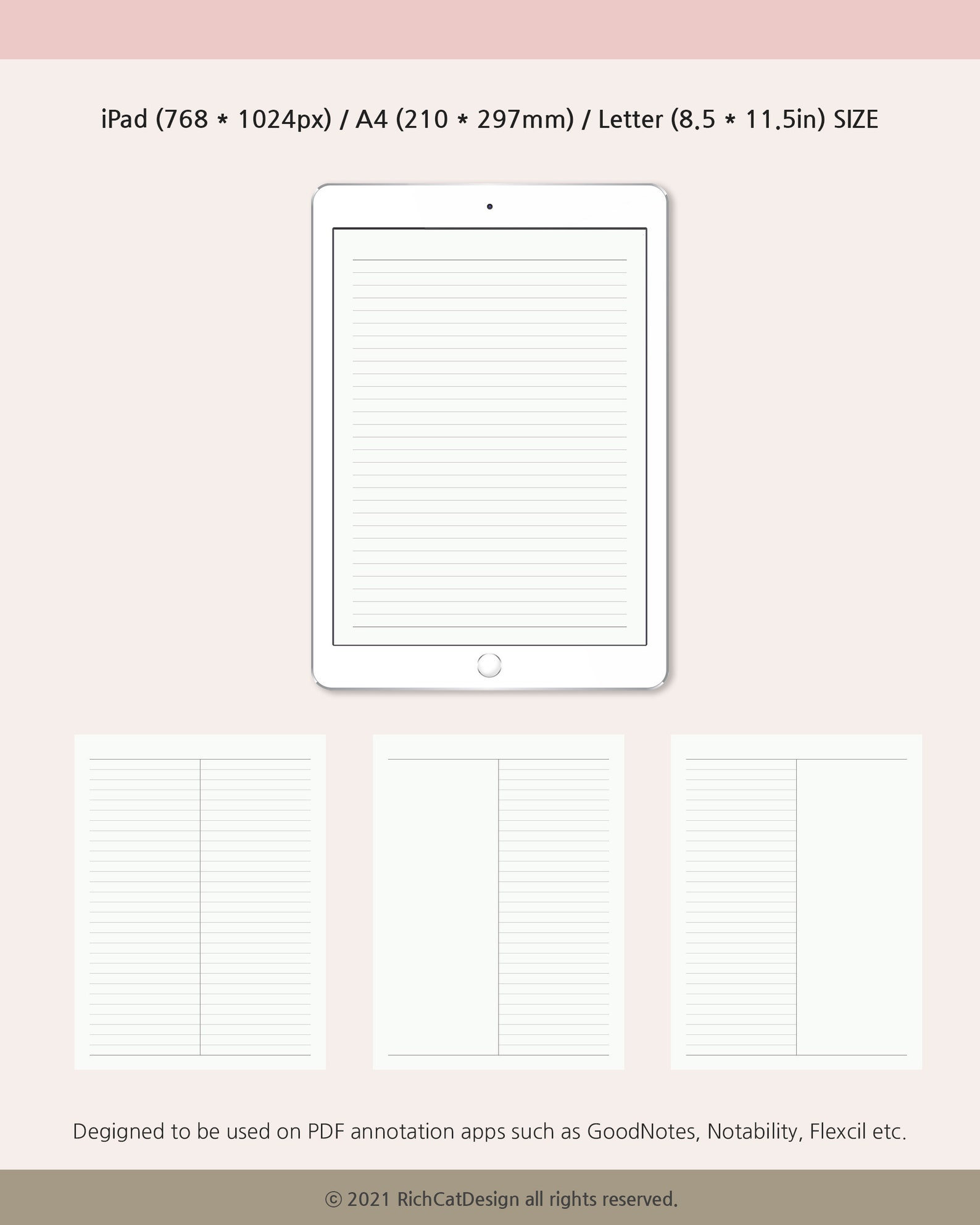 Goodnotes Template, Digital Note Taking Template, Basic Note Bundle ...